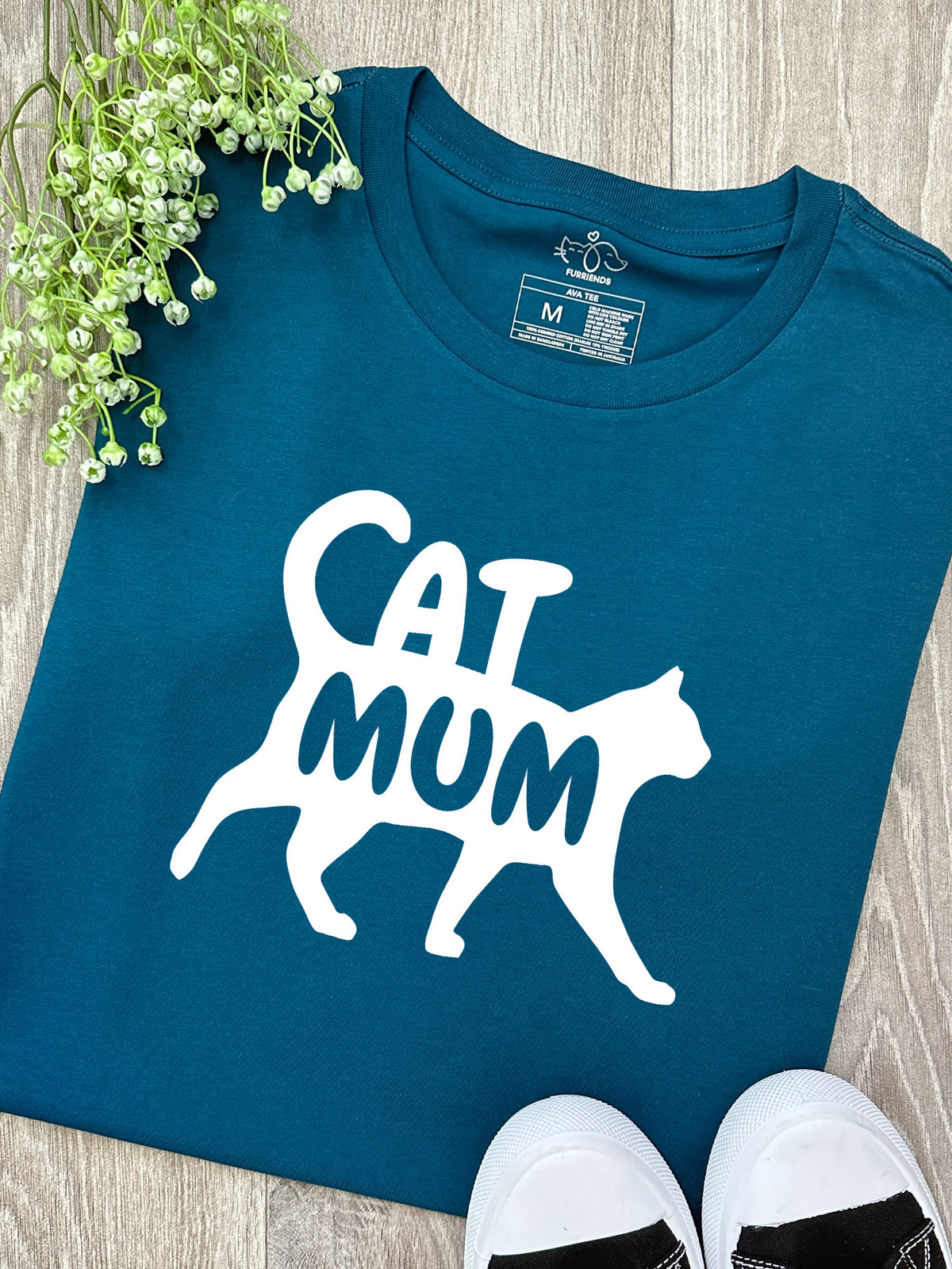 Cat Mum Silhouette Ava Women's T-Shirt | Furriends Australia