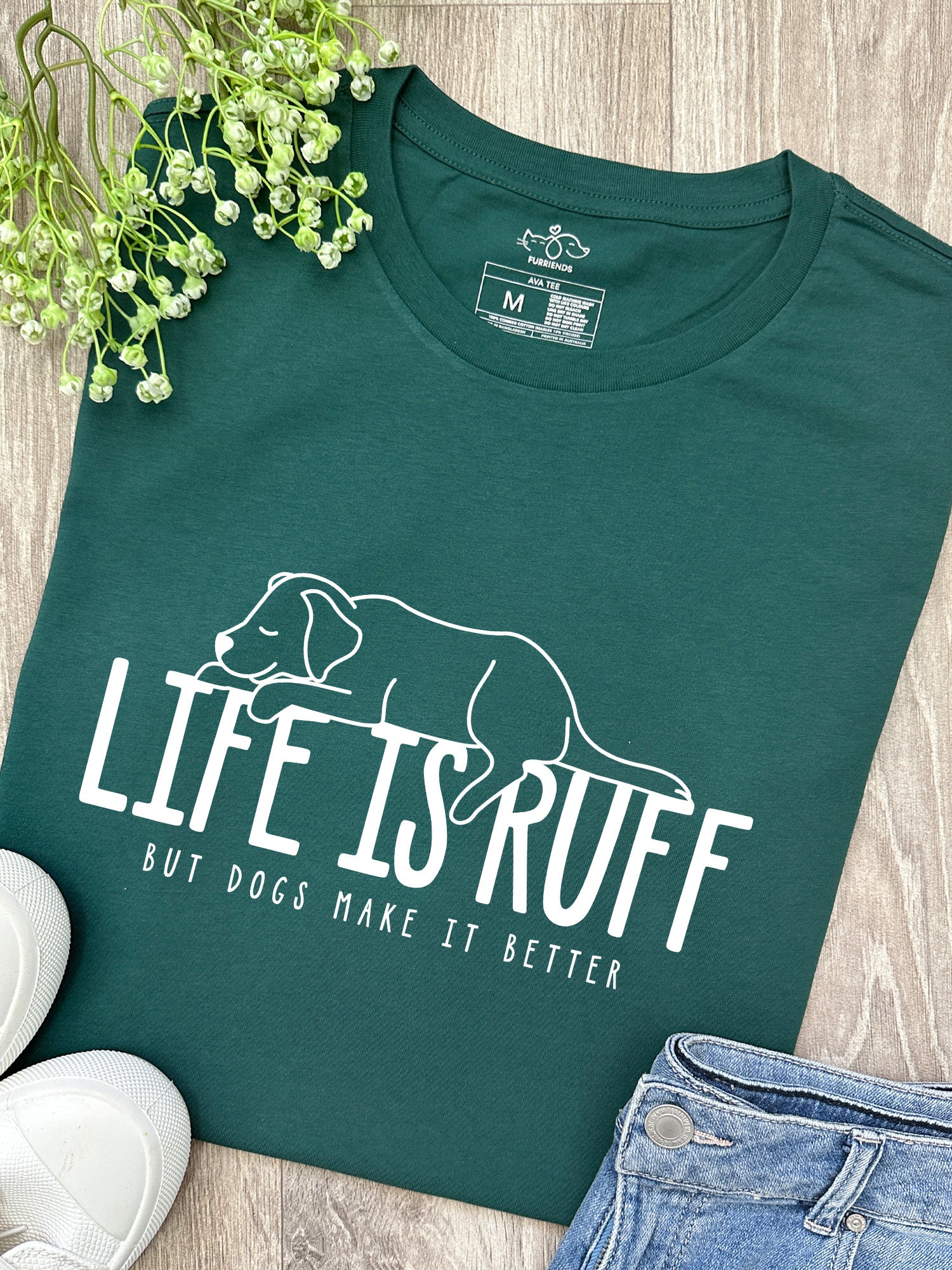 Life Is Ruff Ava Women's T-Shirt | Furriends Australia