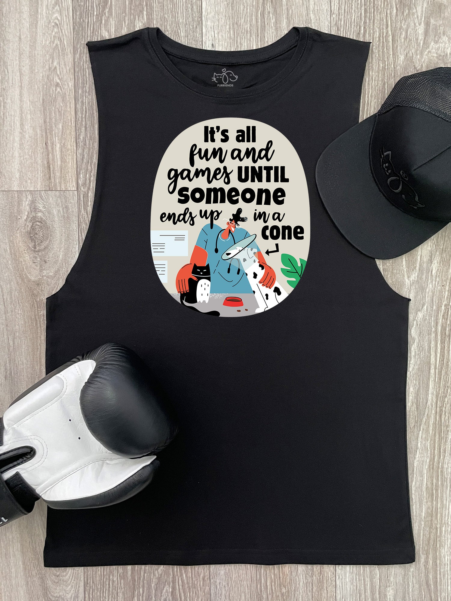 All Fun And Games Axel Drop Armhole Muscle Tank | Furriends Australia