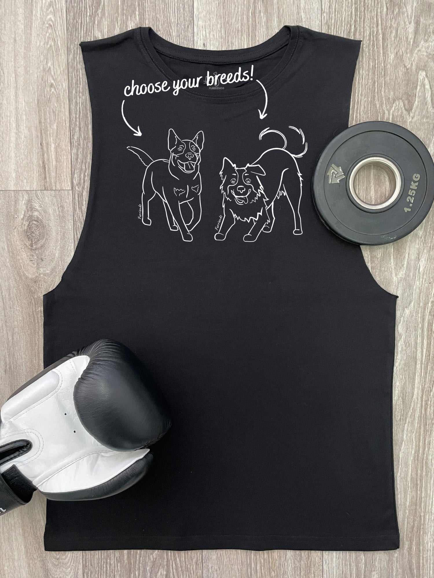 Dual Breed Customisable Axel Drop Armhole Muscle Tank | Furriends Australia