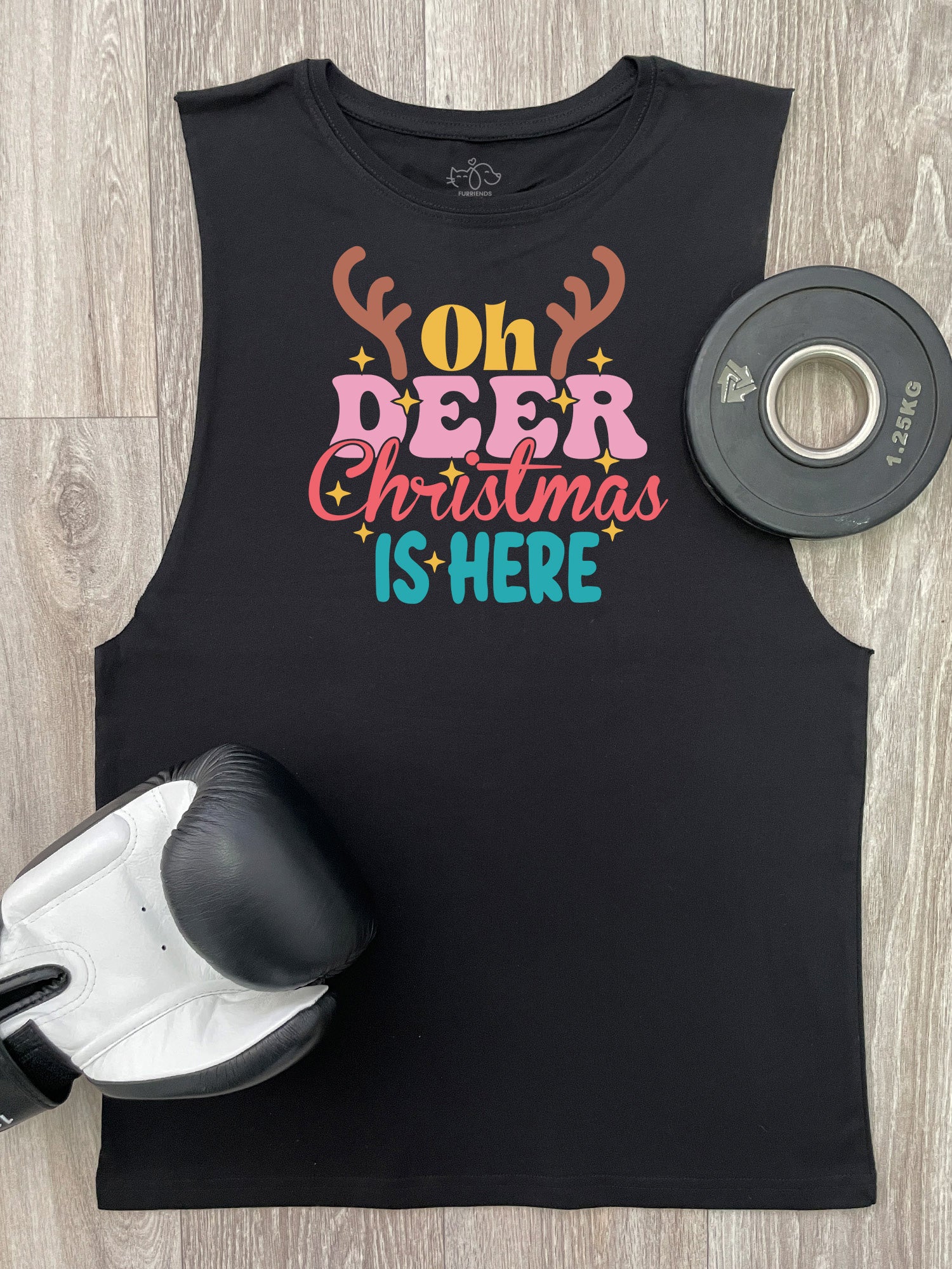 Oh Deer. Christmas Is Here Axel Drop Armhole Muscle Tank | Furriends ...
