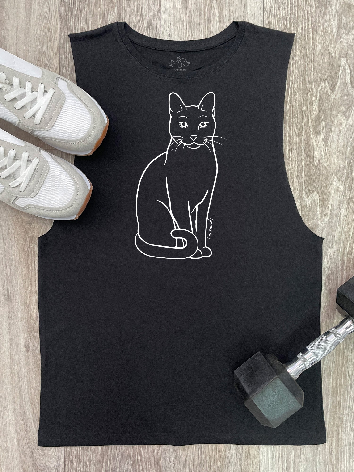 Russian Blue Axel Drop Armhole Muscle Tank | Furriends Australia