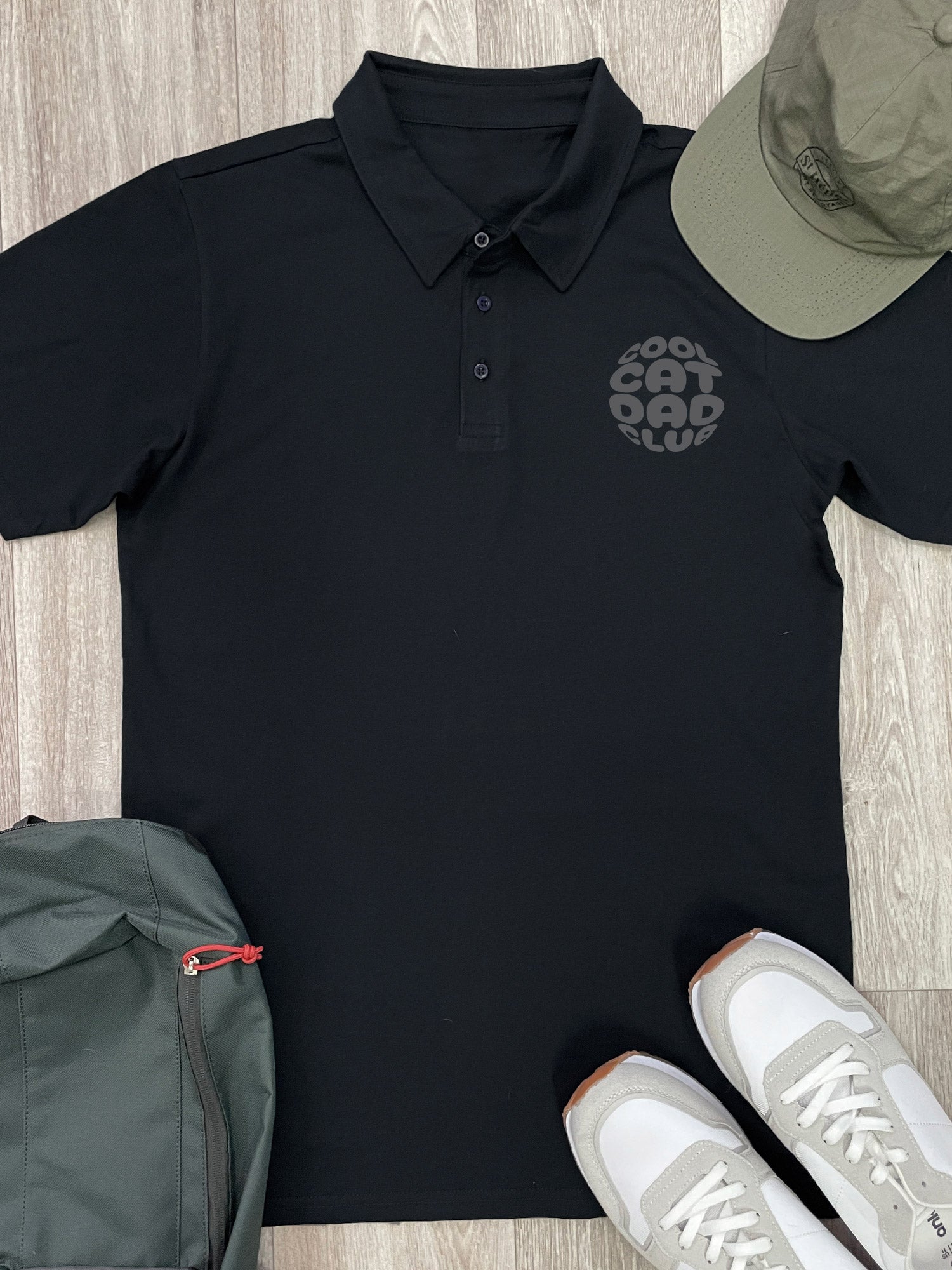 Cool Cat Dad Club Orb Unisex Polo Shirt | Furriends Australia