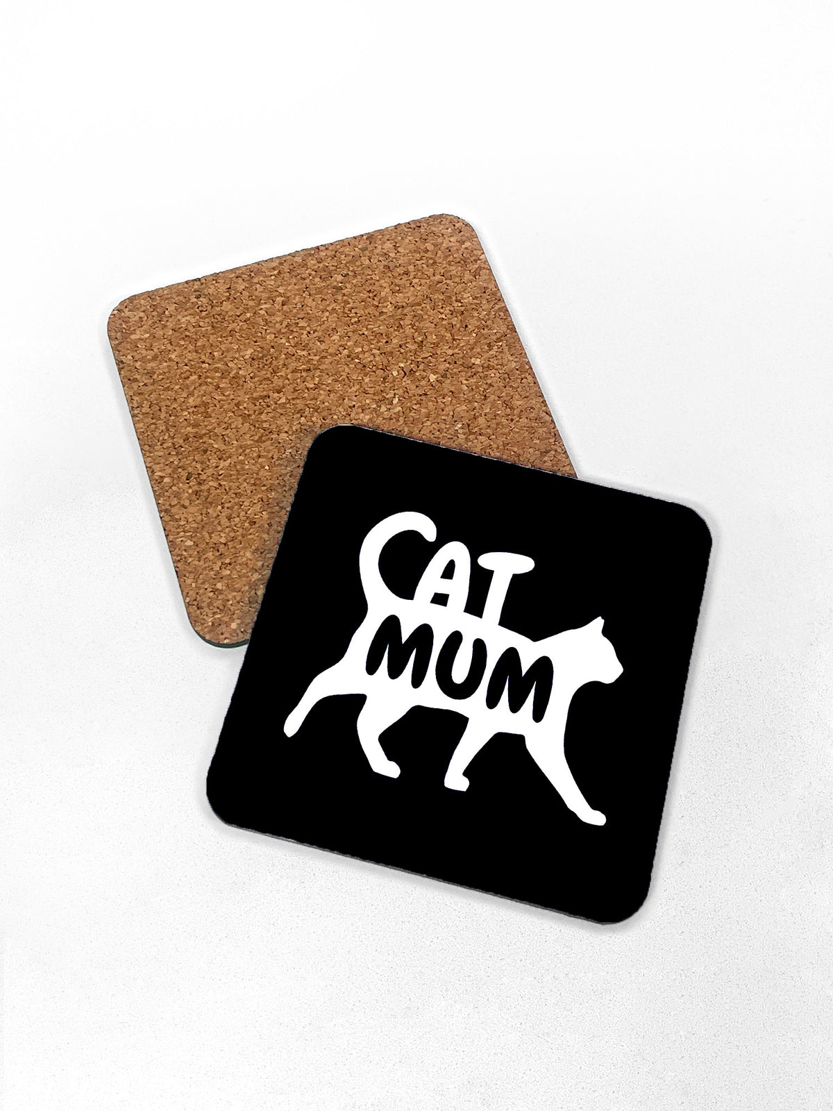 Cat Mum Silhouette Drink Coaster | Furriends Australia