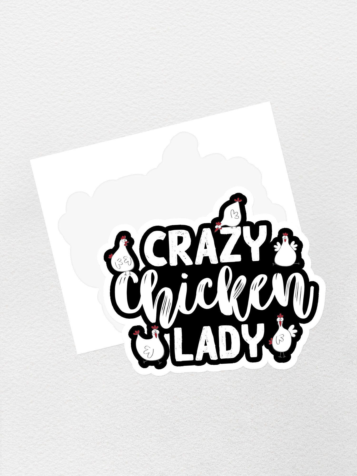 Crazy Chicken Lady Sticker | Furriends Australia