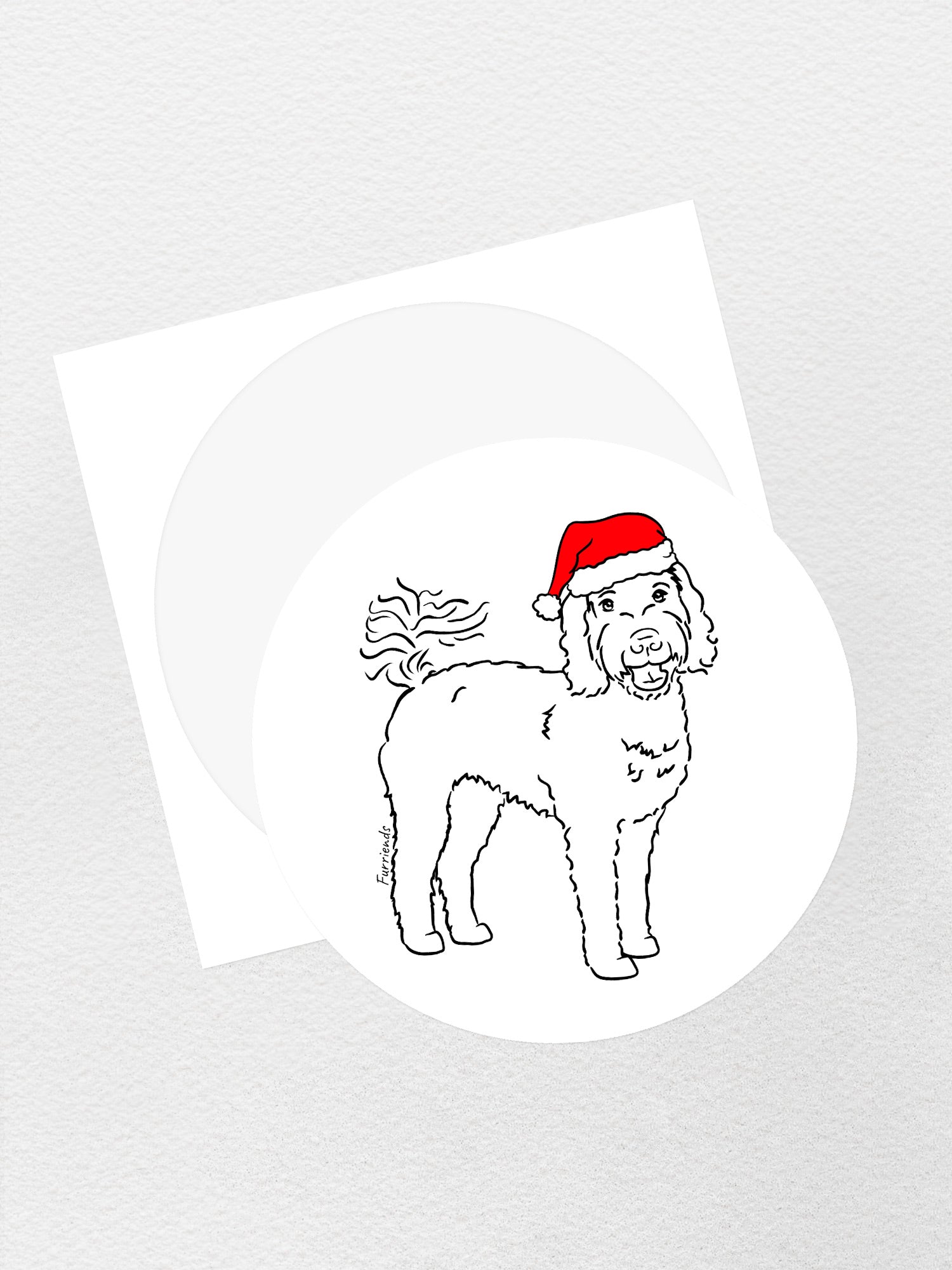Labradoodle Christmas Edition Sticker | Furriends Australia