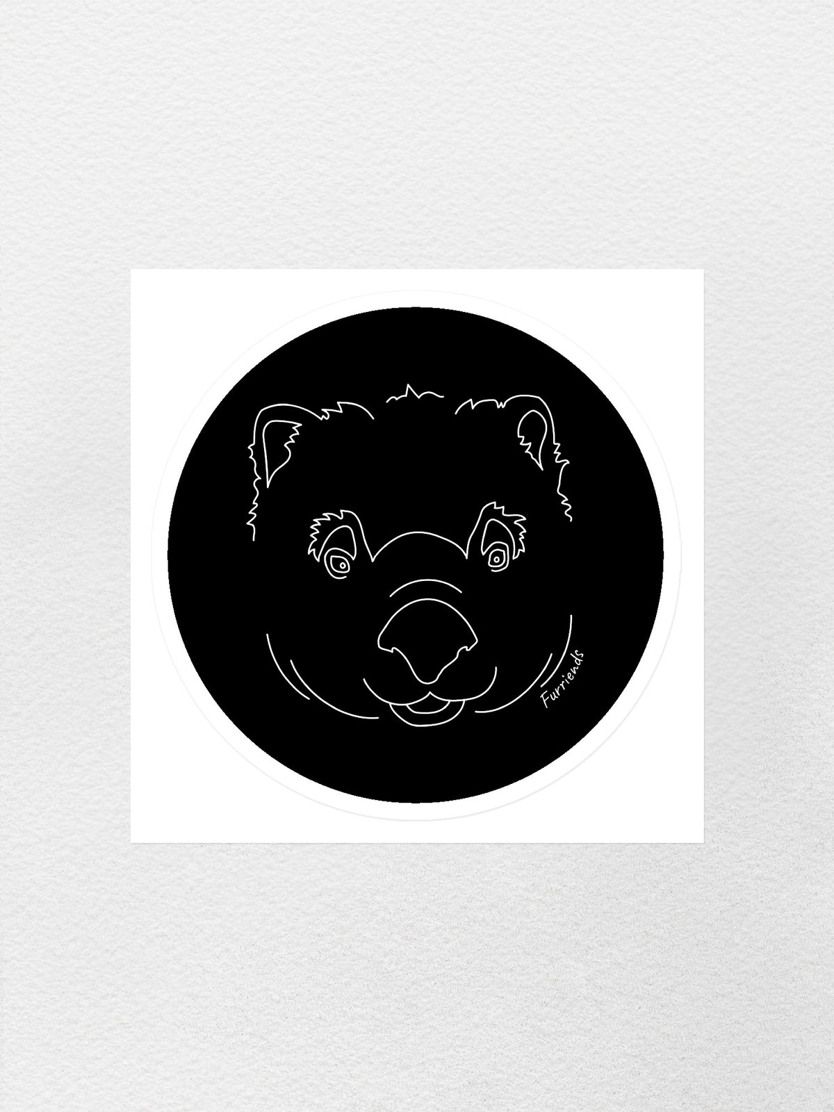 Wombat Sticker | Furriends Australia