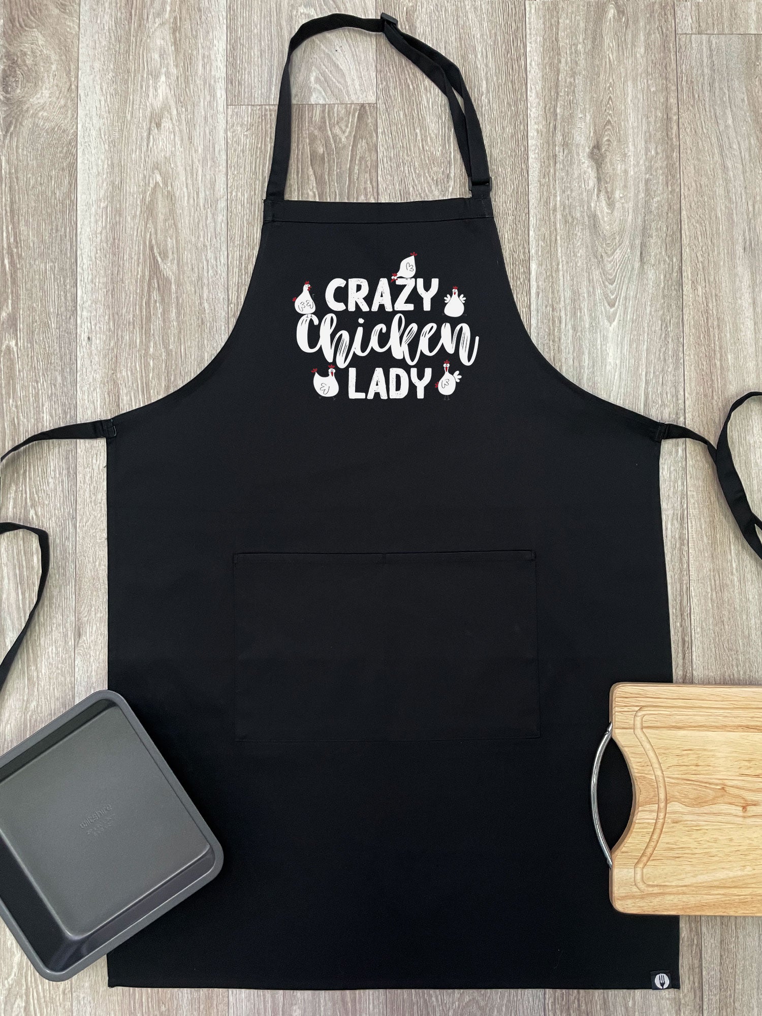 Crazy Chicken Lady Bib Apron | Furriends Australia