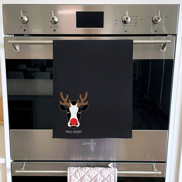 Moody Moo-dolph Tea Towel | Furriends Australia
